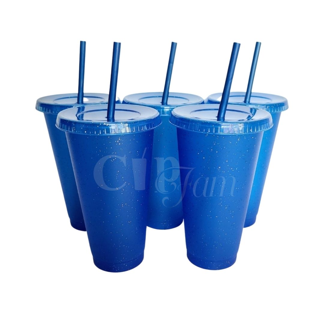 24oz Royal Blue Glitter – Cupfam